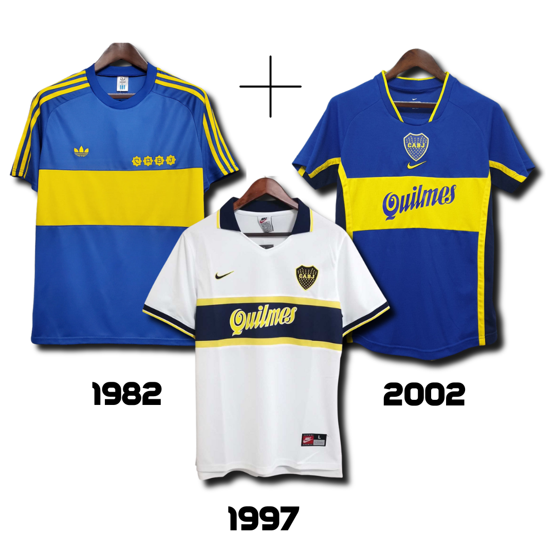 Boca Juniors 1982 + Boca Juniors 1997 + Boca Juniors 2002 – Retro ...