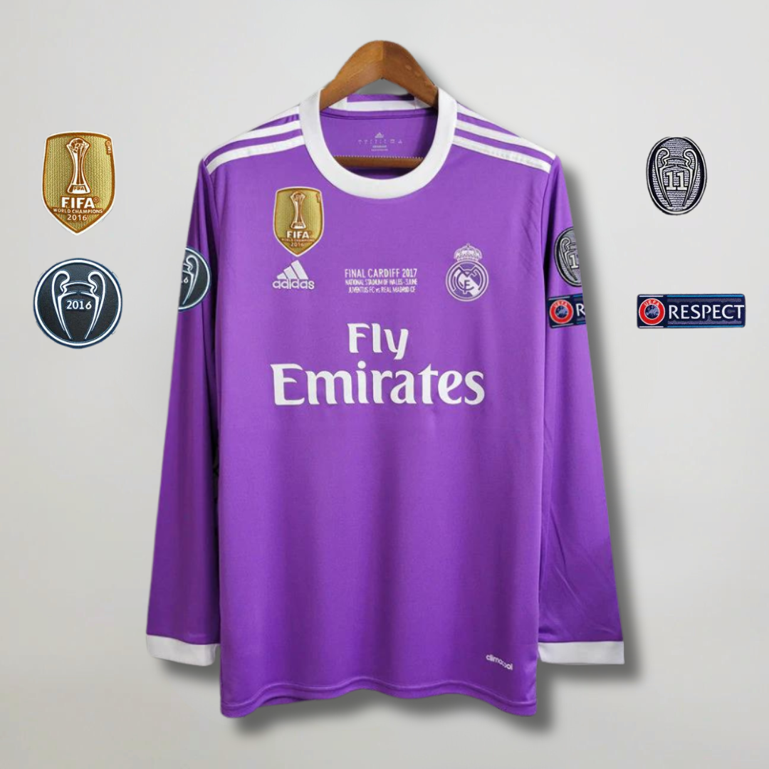 Real Madrid Third Final UCL Long Sleeve Jersey 2016/17 – Retro Soccer Kit