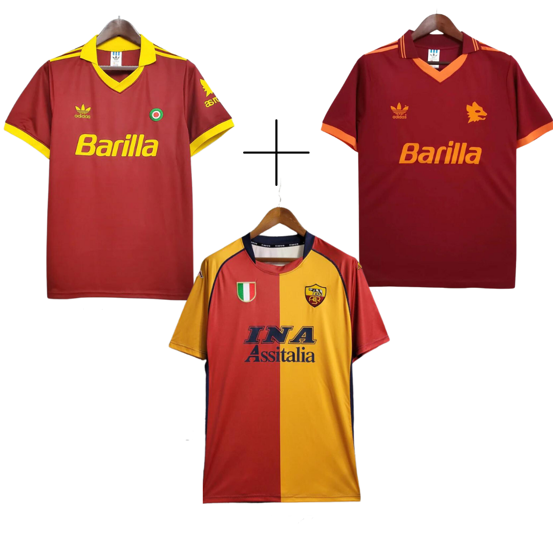 Roma 2002 + Roma 1993 + Roma 1992 – Retro Soccer Kit